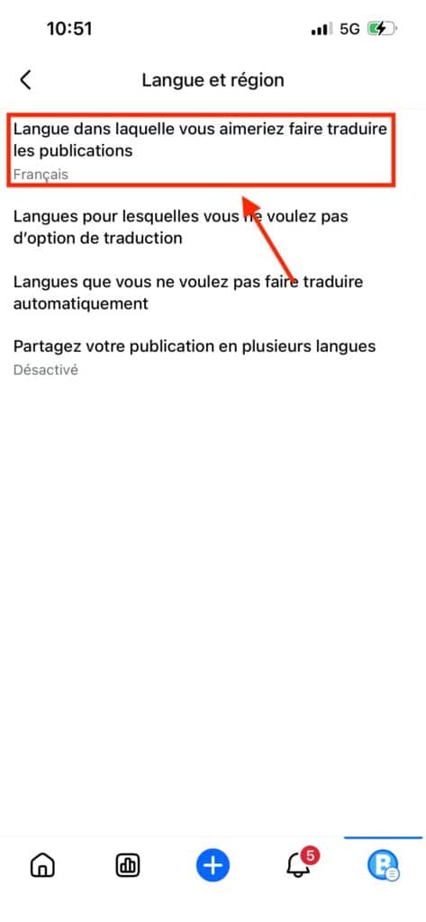 Comment traduire une publication Facebook en français