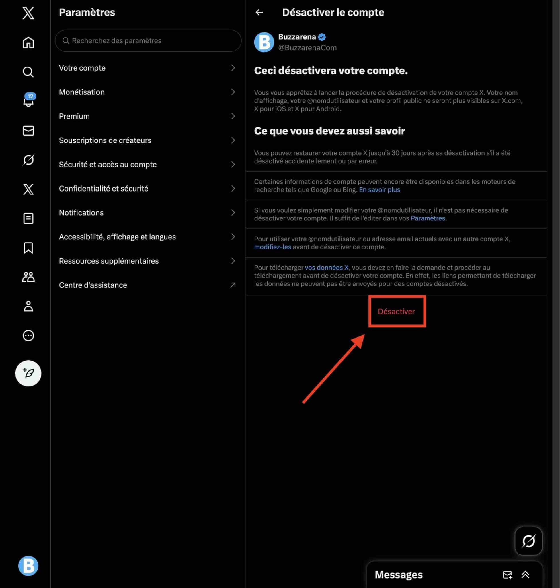 X (Twitter) : comment désactiver ou supprimer mon compte définitivement