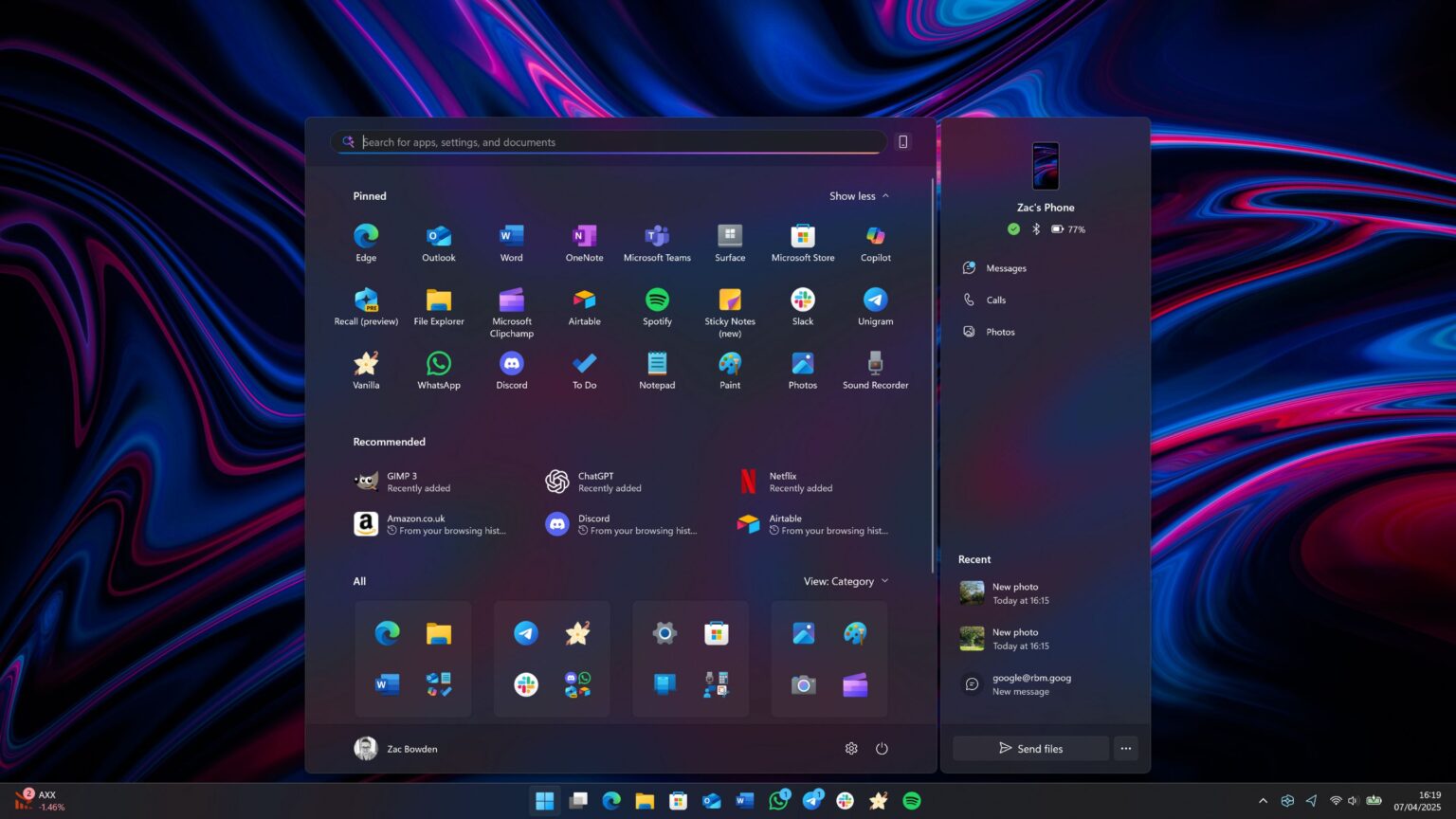 Windows 11: the Start menu gets a facelift, the first images