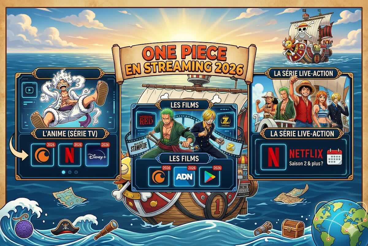 One Piece en streaming : où regarder l’anime, les films et la série en ...